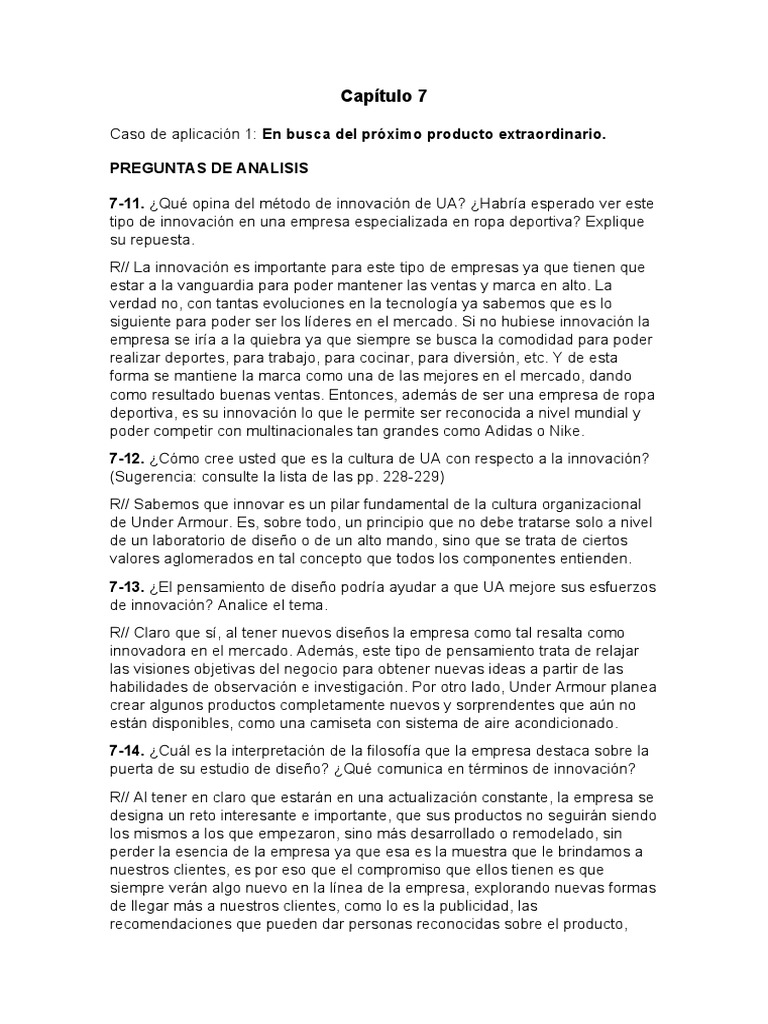 CAPITULO 7 Caso 1 y 2 | PDF | Yo telefono | Innovación