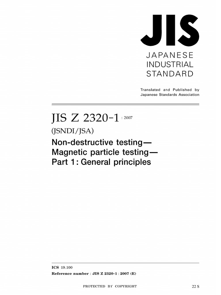Jis Z 2320-1-2007 | PDF