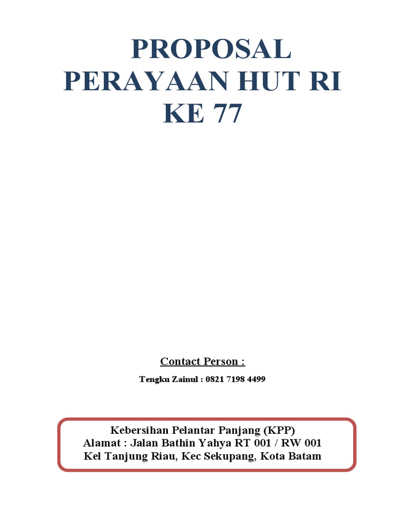 Proposal Bansos | PDF