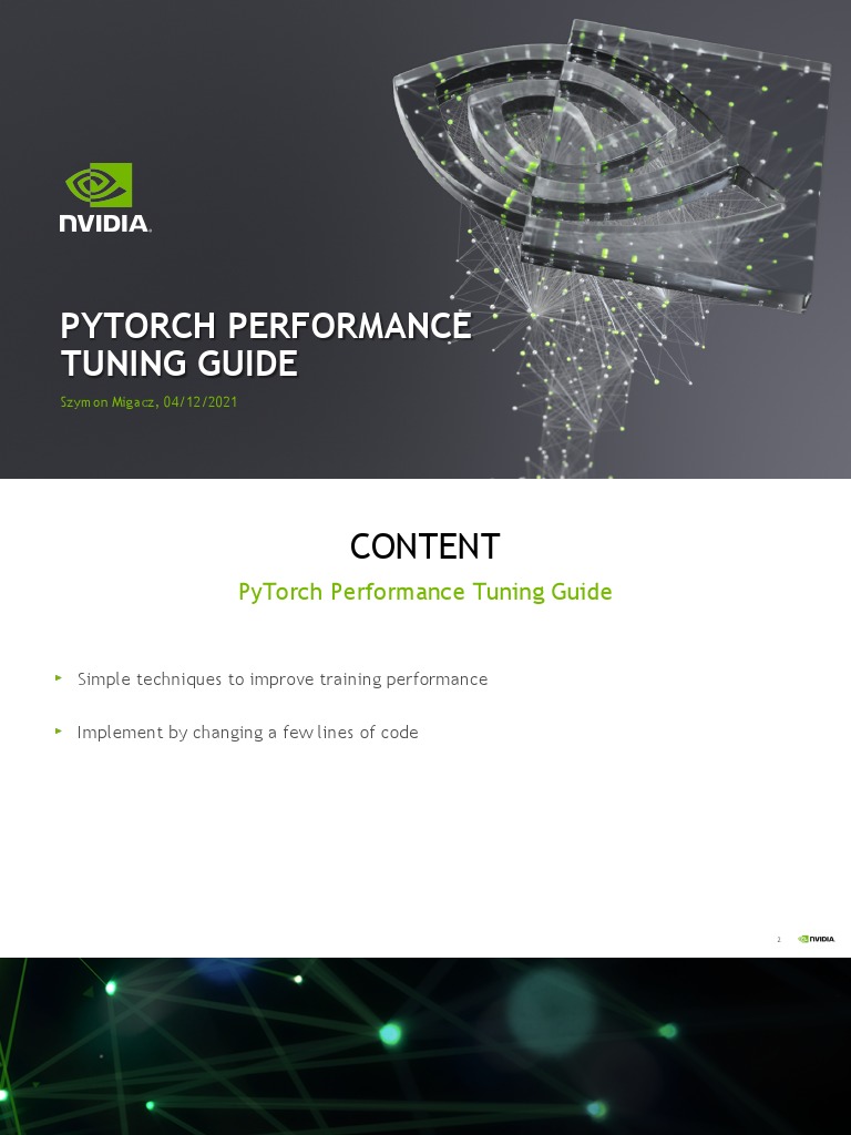 Pytorch Performance Tuning Guide: Szymon Migacz, 04/12/2021 | PDF ...
