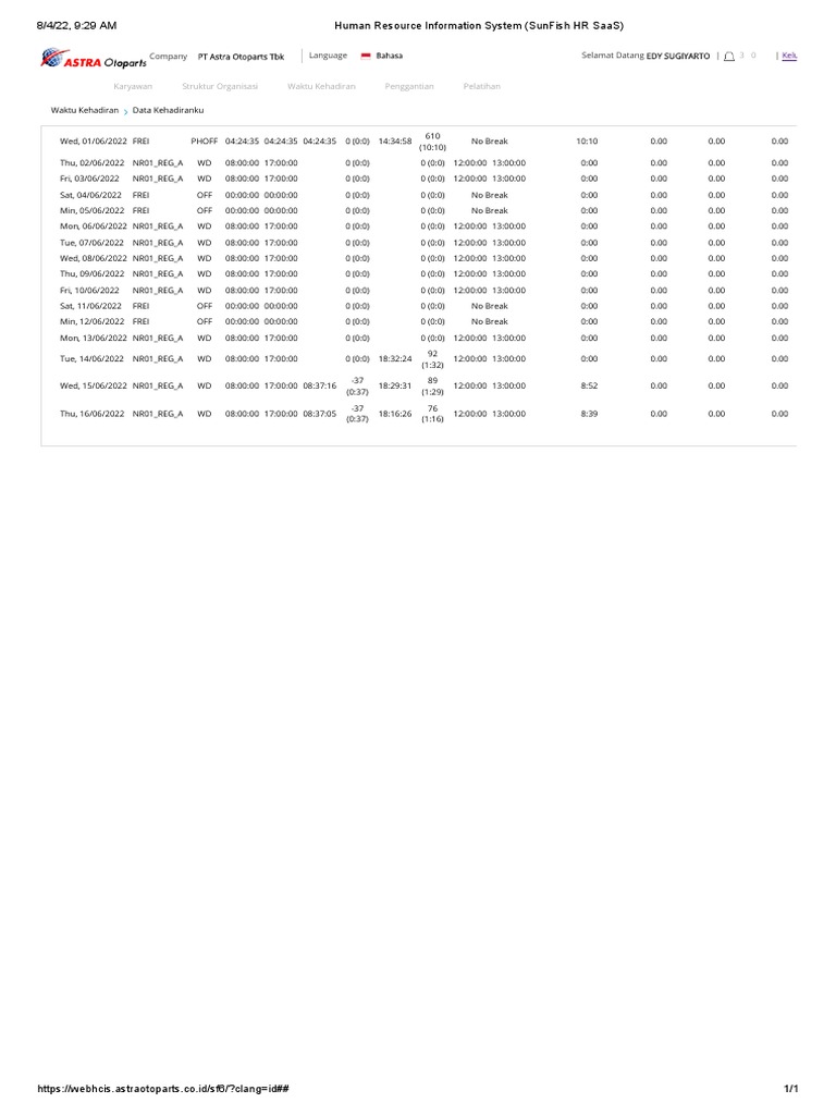 Human Resource Information System (SunFish HR SaaS) | PDF