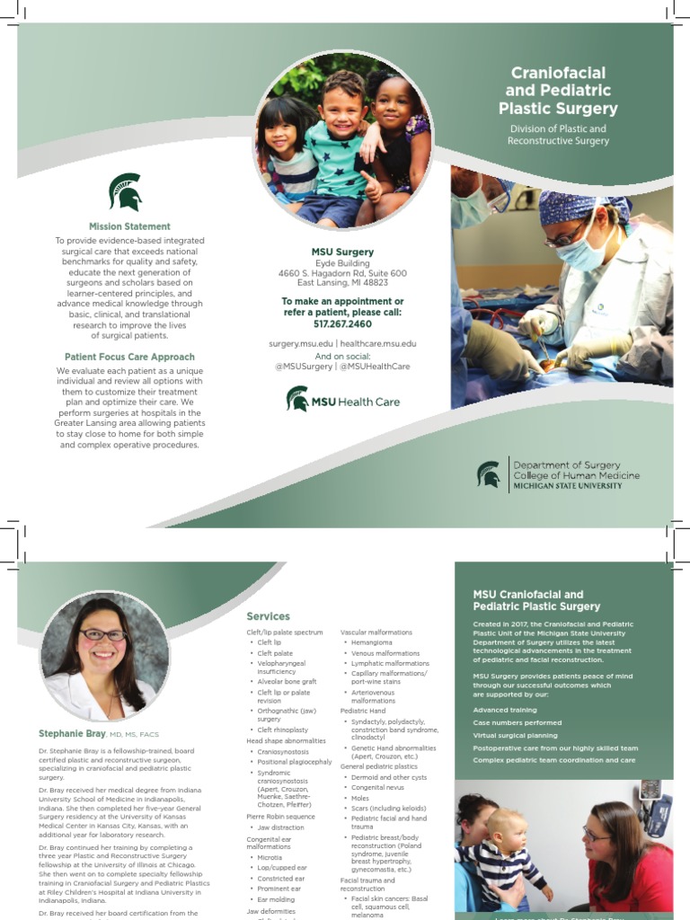 Craniofacial Surgery Brochure - PRINT | PDF | Plastic Surgery | Surgery