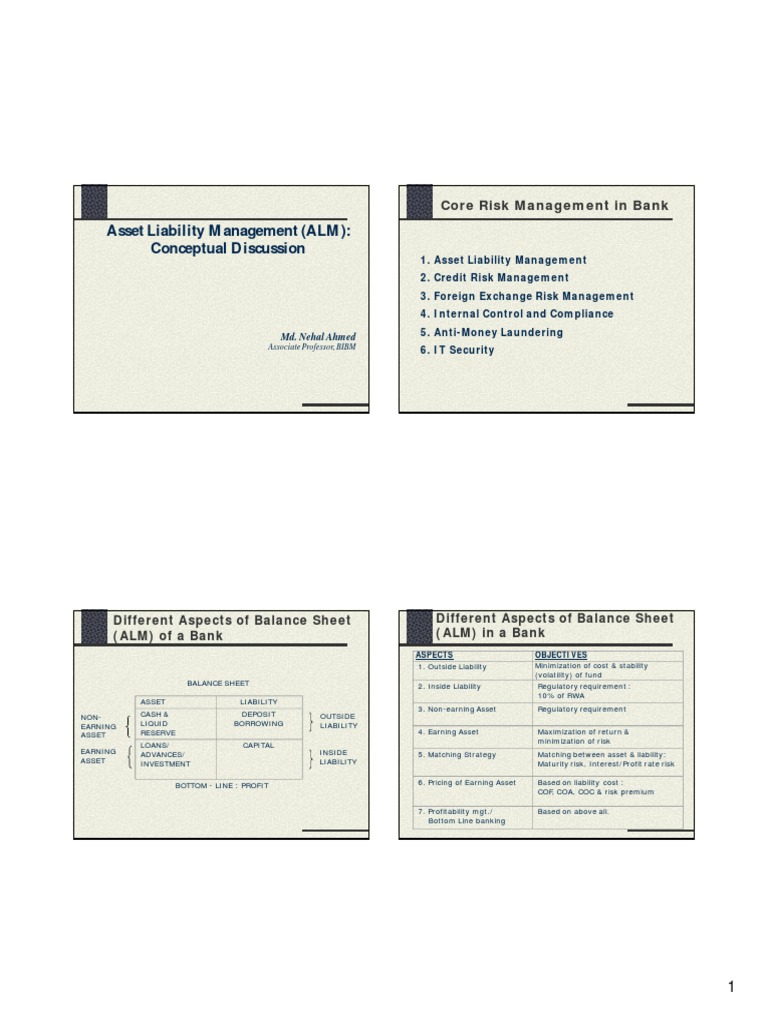 Managing Balance Sheet Risk: An Overview of Asset-Liability Management ...