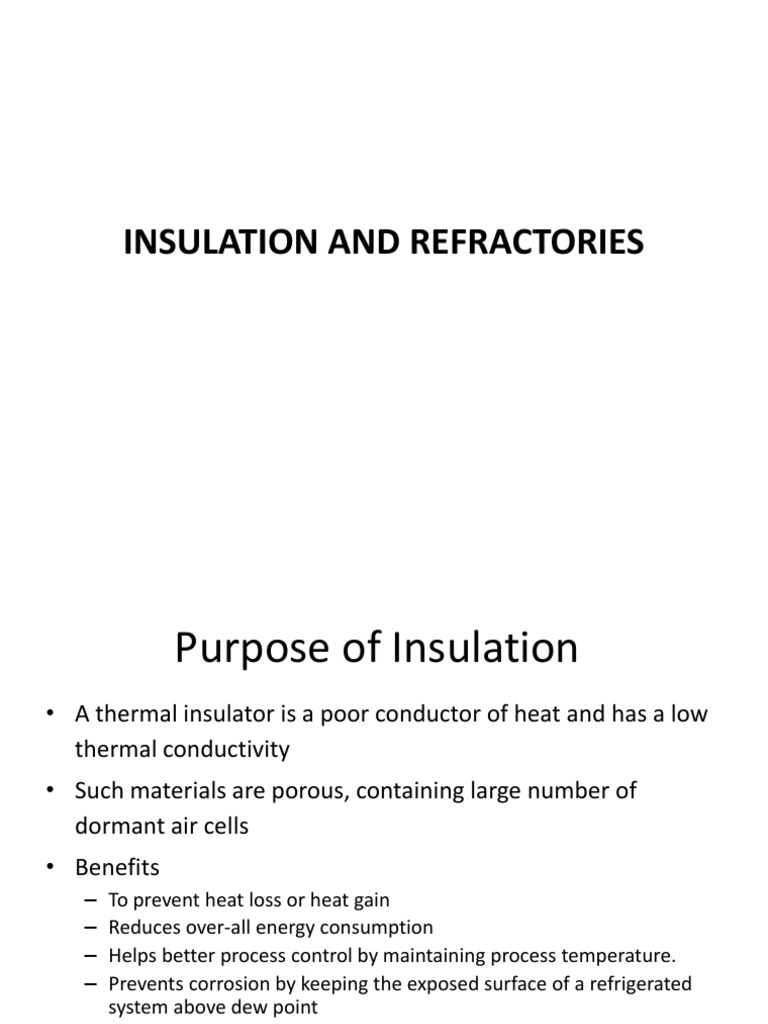 Insulation and Refractories | Download Free PDF | Refractory | Thermal ...