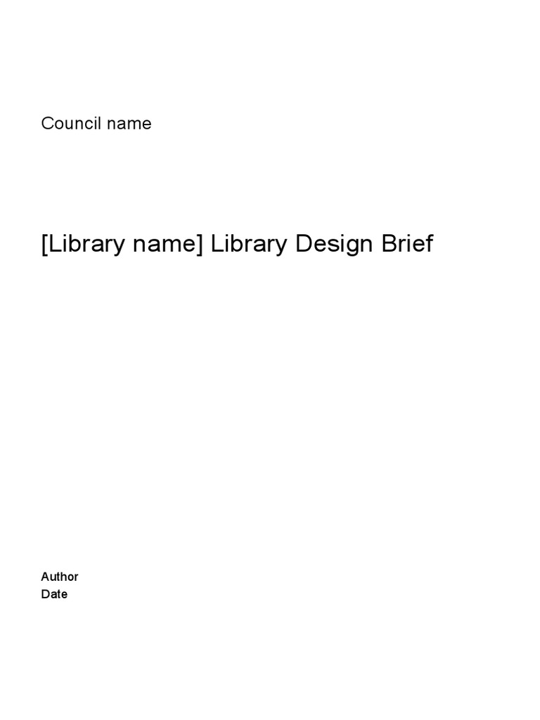 small_library_design_brief | PDF | Libraries | Accessibility