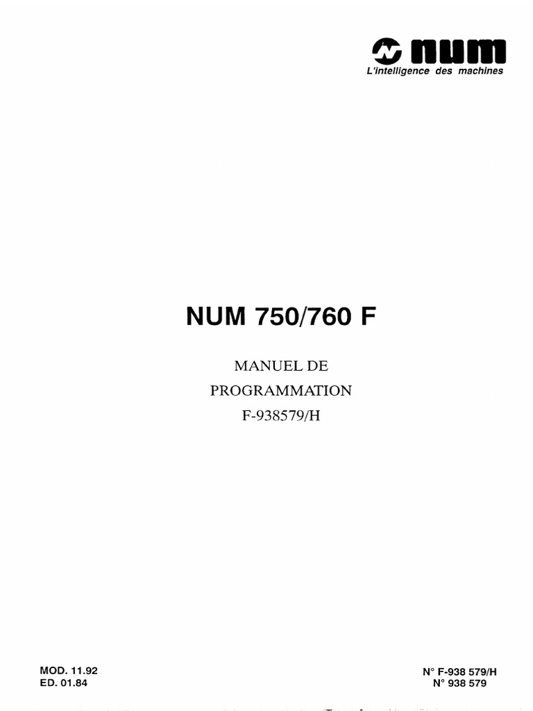 Manuel de Programmation 750-760F | PDF