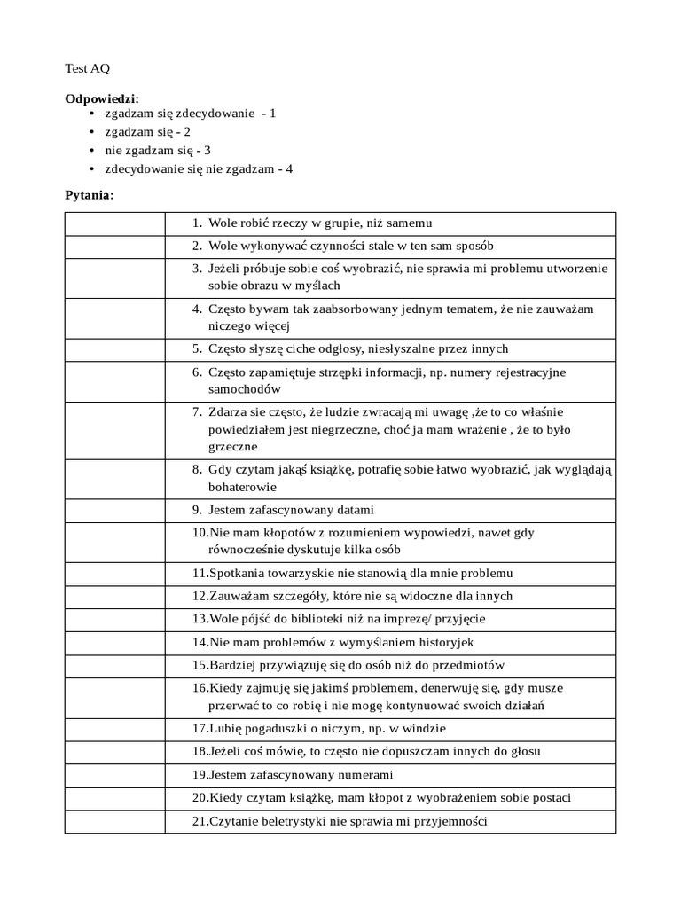 Test AQ | PDF