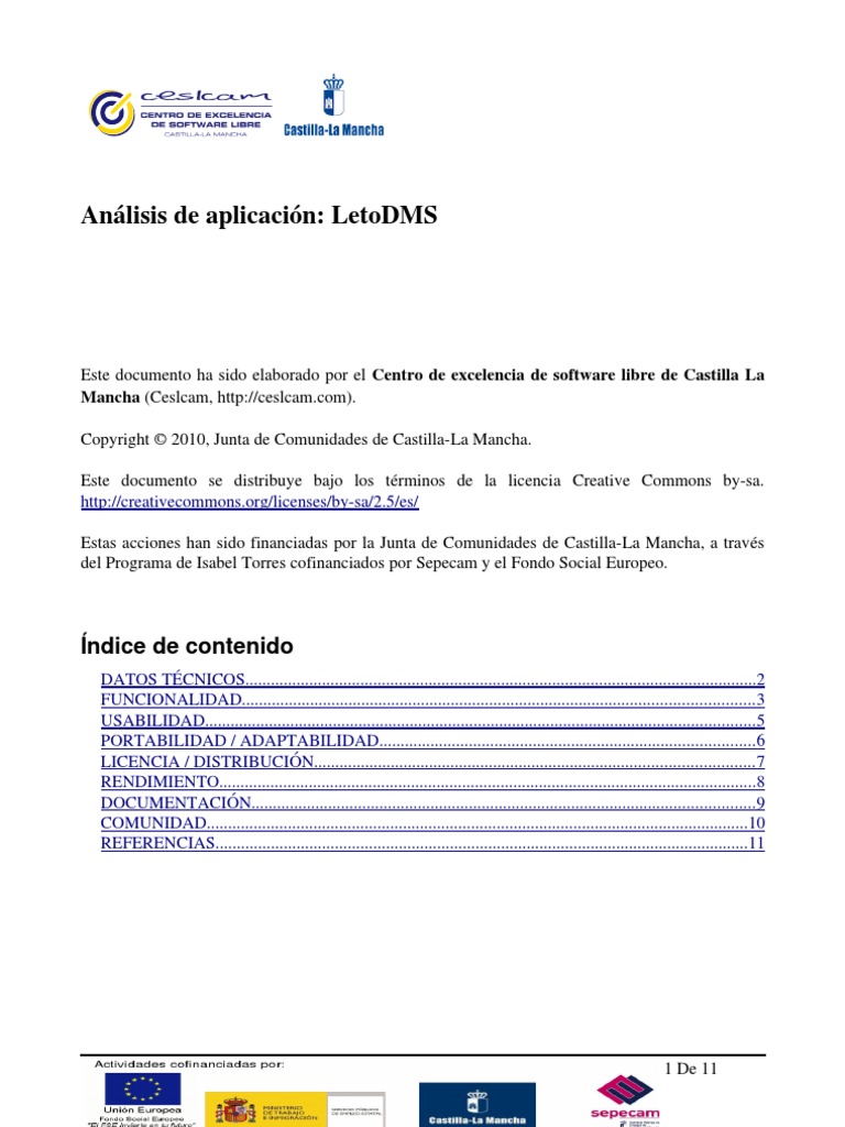 Analisis LetoDMS | PDF | Plataforma cruzada | Archivo de computadora