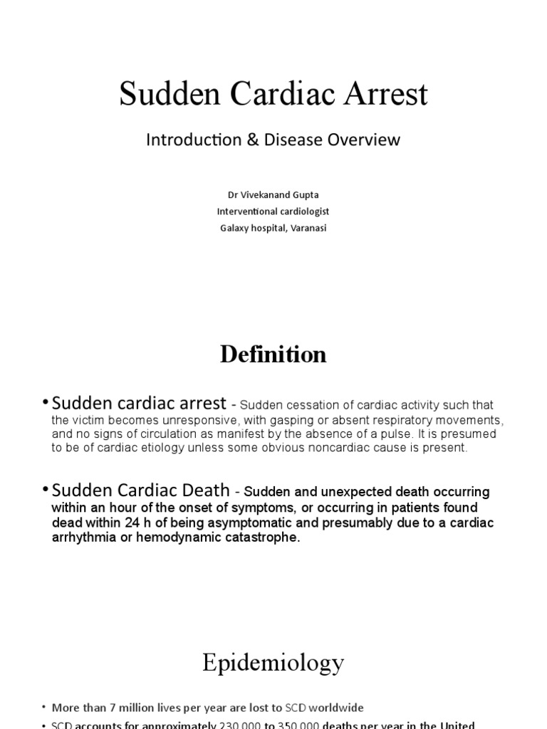 Sudden Cardiac Arrest: Introduction & Disease Overview | PDF | Cardiac ...