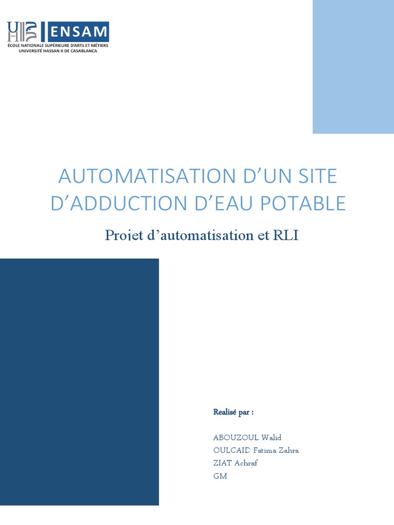 Projet RLI | PDF | Eau | Boire de l'eau