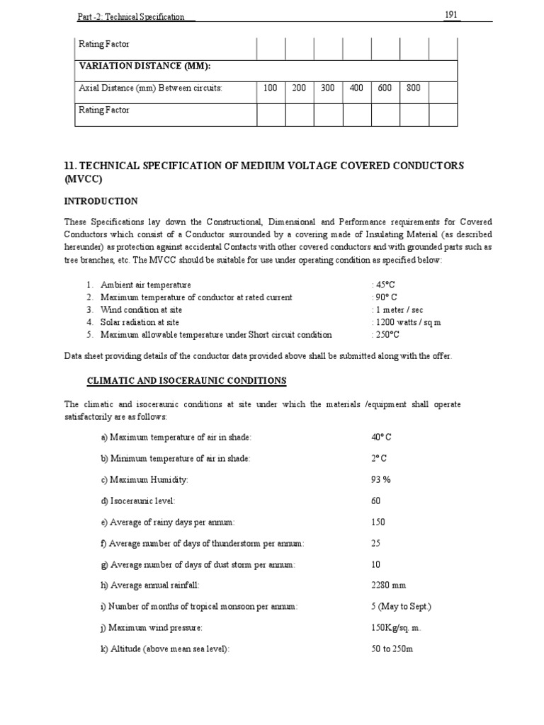 11 KV 120 SQMM AAA Covered Conductor TS | PDF | Insulator (Electricity ...