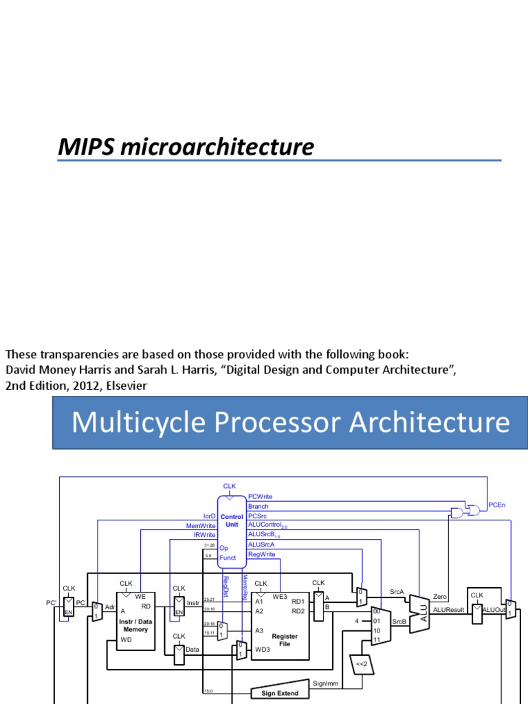 Lezione 06 MIPS Microarchitecture | PDF | Central Processing Unit ...