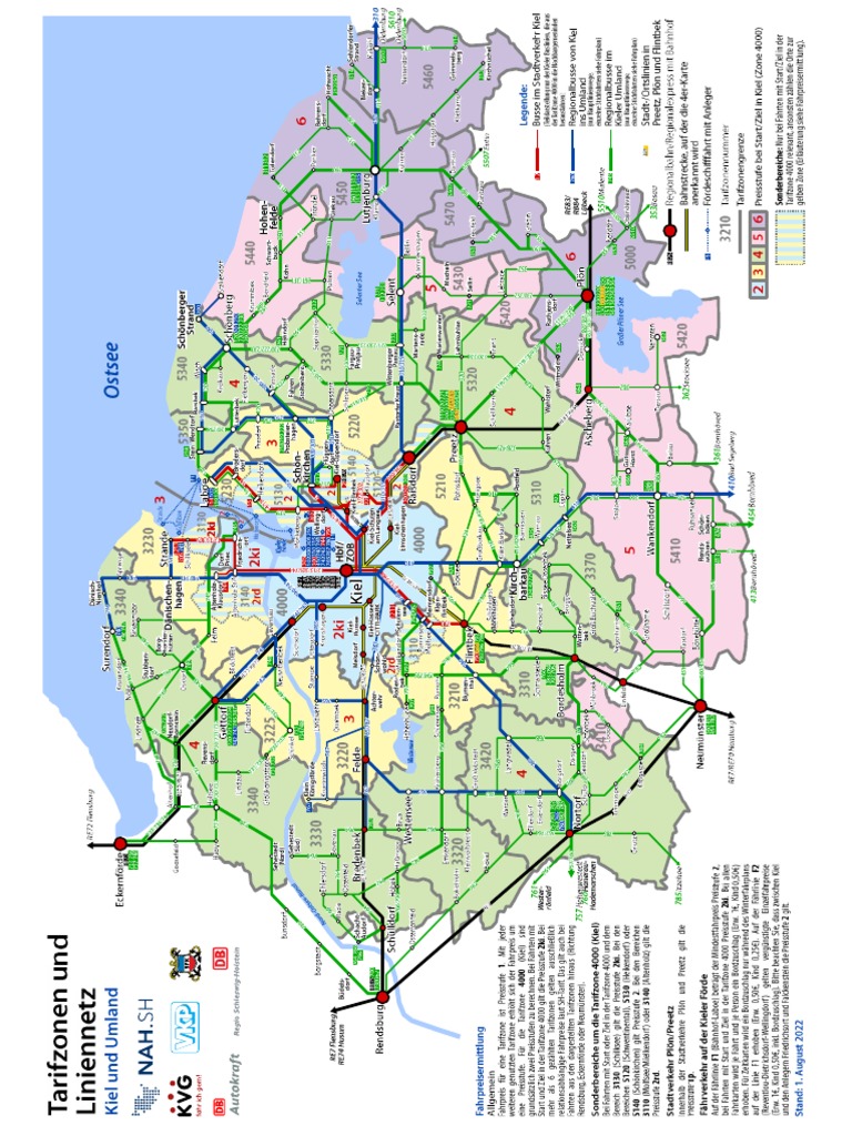 2022-08-01 Tarifzonenplan Kiel Und Umgebung | PDF