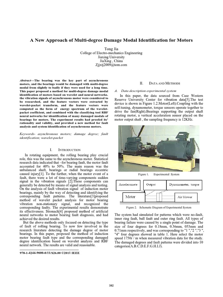 A New Approach of Multi-Degree Damage Modal Identification For Motors | Descargar gratis PDF ...