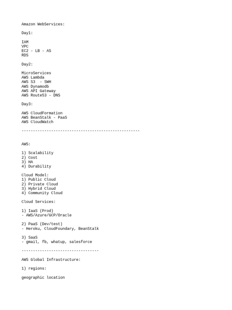 AWS Notes | PDF | Amazon Web Services | Cloud Computing