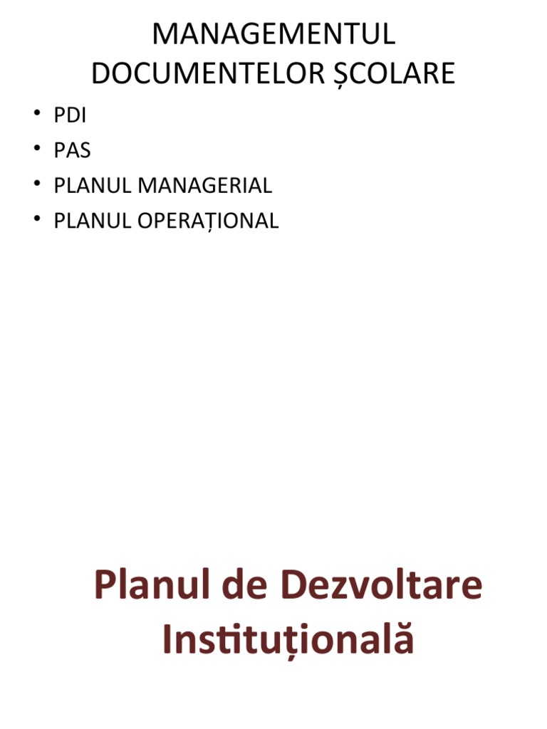 Managementul Documentelor Școlare | PDF