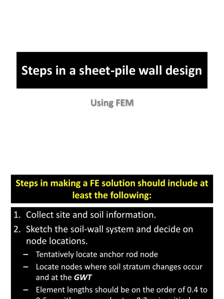 Lecture 7 FEM Sheet-Pile Wall Analysis | PDF | Matrix (Mathematics ...