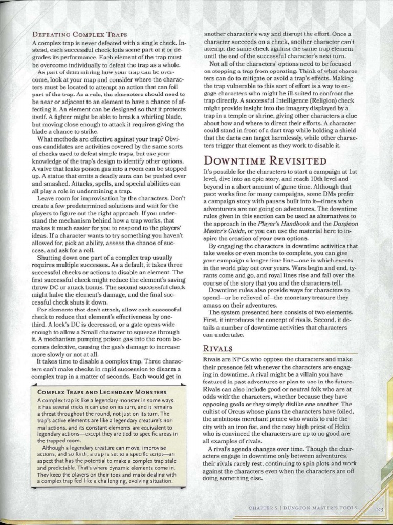 5e Downtime Activities | PDF