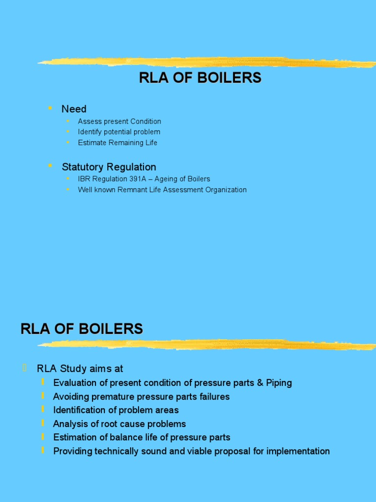 4 Rla of Boilers | PDF | Boiler | Pipe (Fluid Conveyance)
