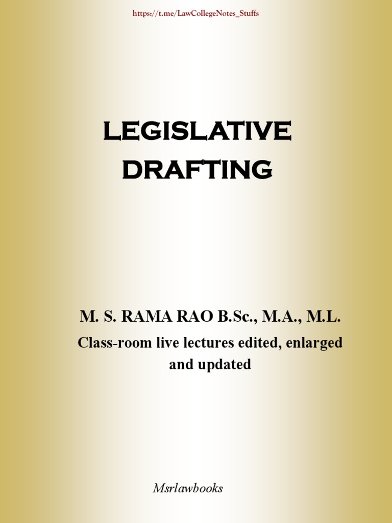 Principles of Legislative Drafting | PDF | Constitution | Judicial Review
