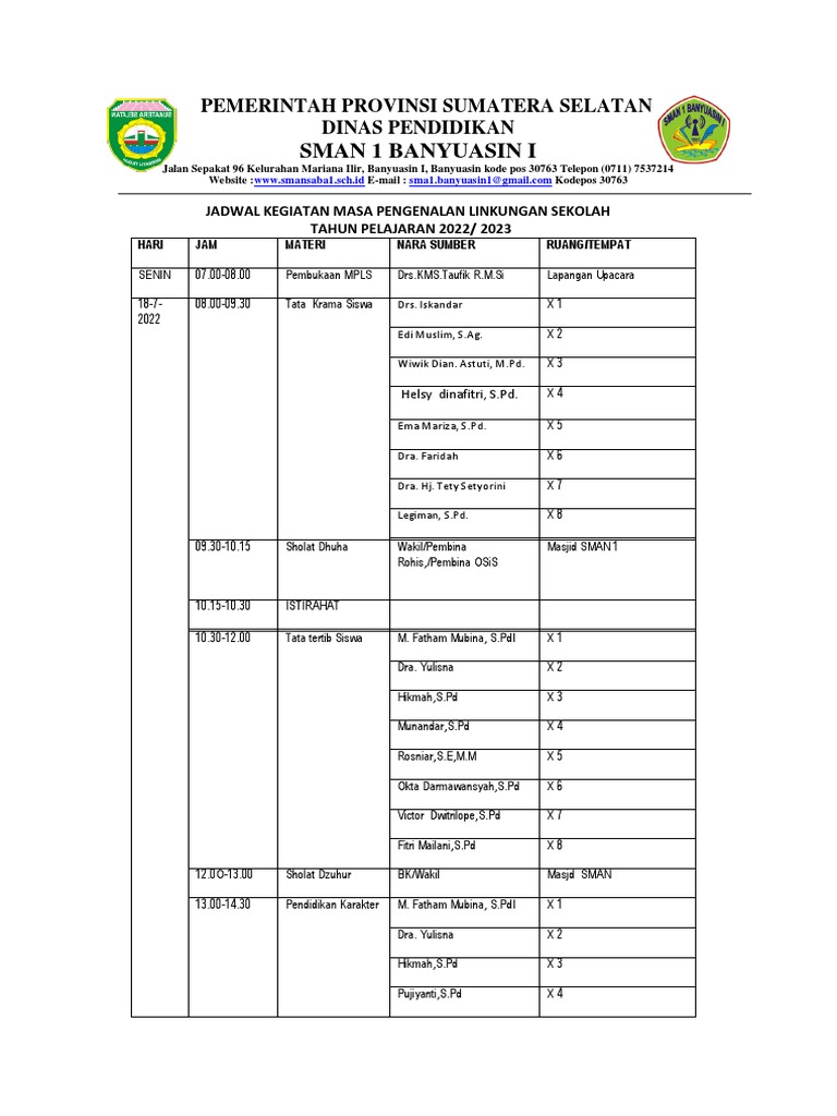 Jadwal Mpls 2022 | PDF