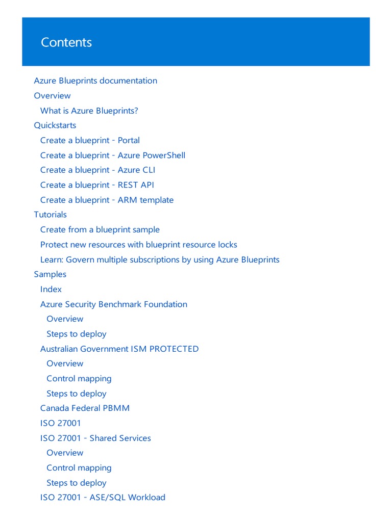 001-Azure - Azure Blueprints | PDF | Parameter (Computer Programming) | Microsoft Azure