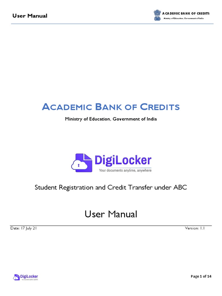 ABC User Manual for Student Registration | PDF | Login | Button (Computing)