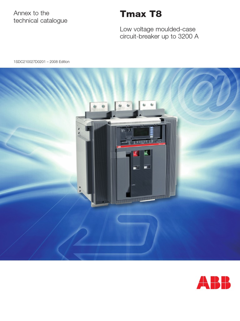 Tmax T8 Circuit Breaker Overview | PDF | Power Supply | Alternating Current