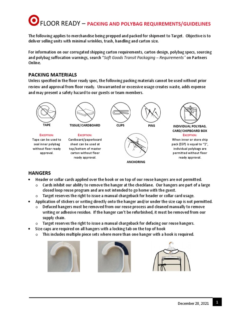 Target Polybag Packing Guidelines | PDF | Packaging And Labeling ...