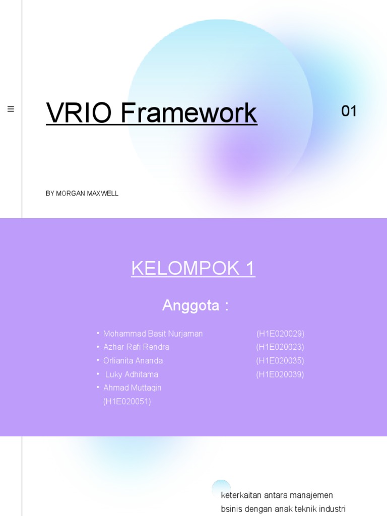 Kelompok 1 - VRIO Framework | PDF