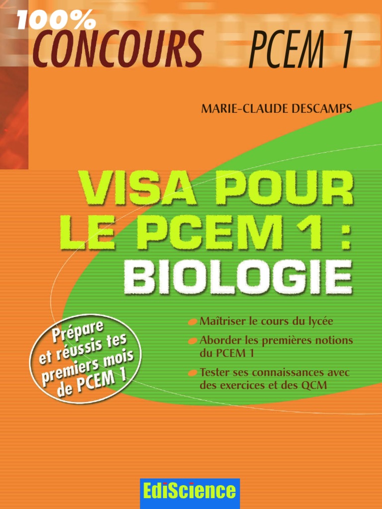 Visa Pour Le PCEM 1 Biologie 1 | PDF | Cellule (Biologie) | Respiration ...