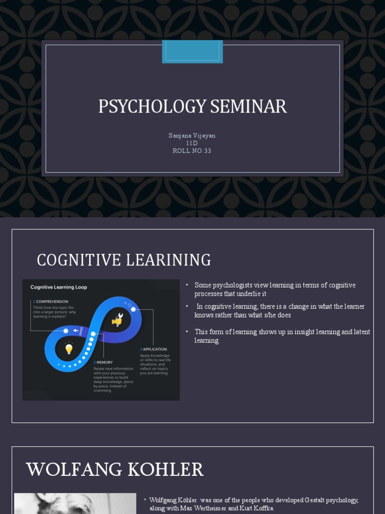 Psychology Presentation Insight Learning | PDF | Learning | Insight