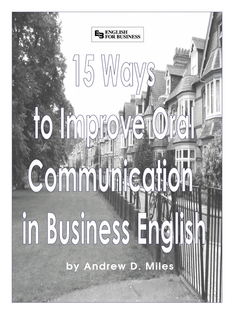 +15 Ways To Improve Oral Communication in Business English | PDF | Verb ...