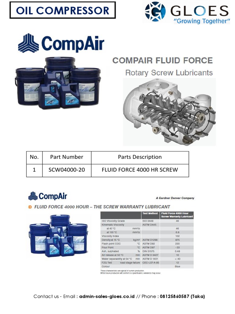 Oil Compressor Brochure-1-3 | PDF | Lubricant | Viscosity
