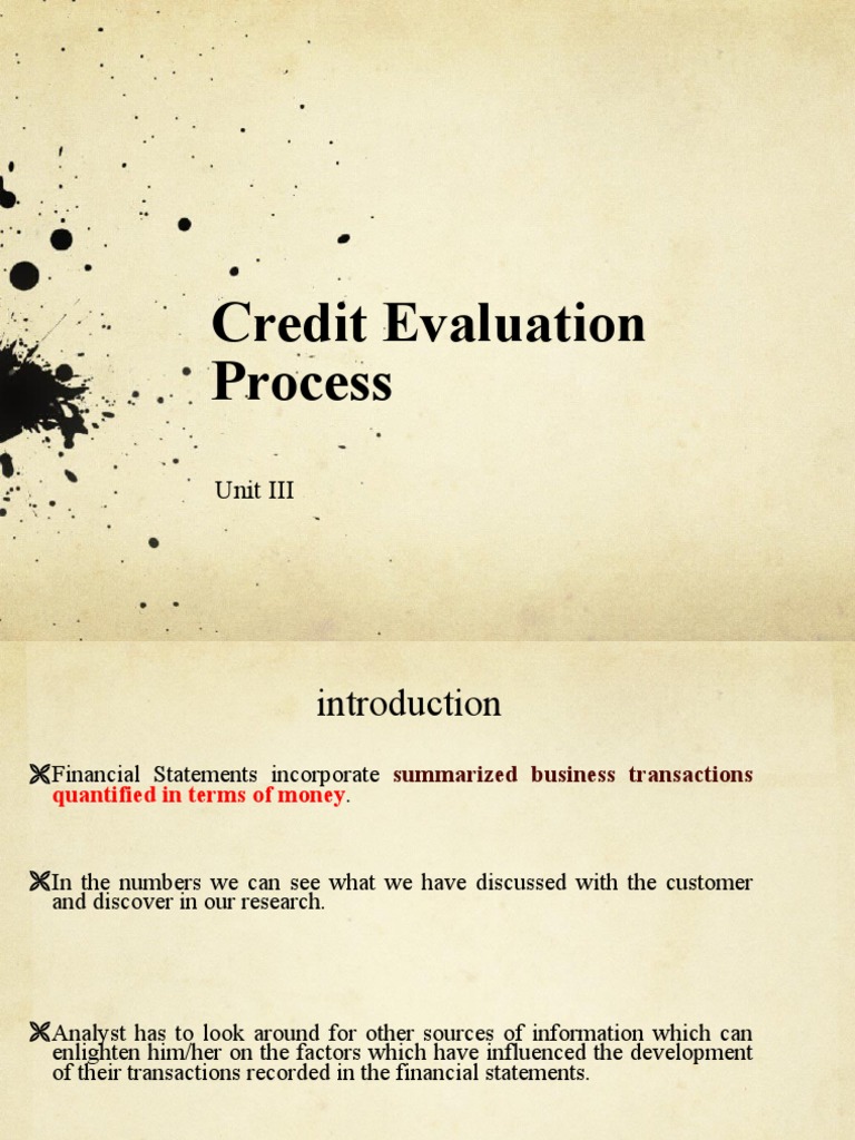 Credit Evaluation Process | PDF | Credit Rating | Bond Credit Rating