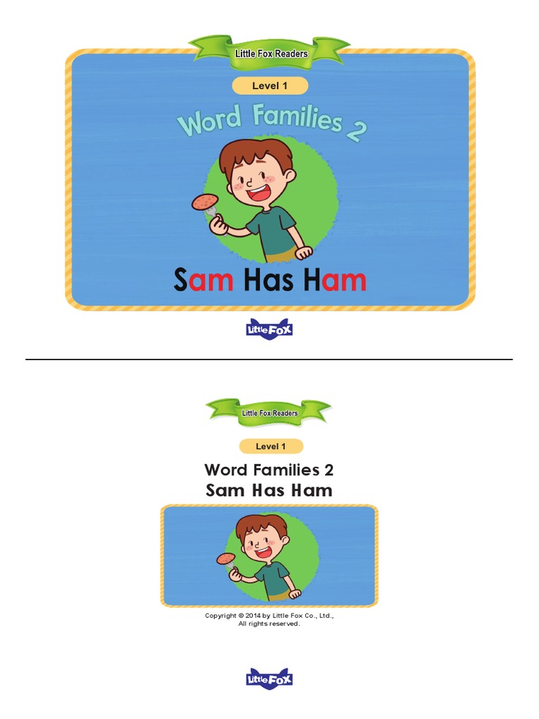 Word Families 2 - Sam Has Ham | PDF