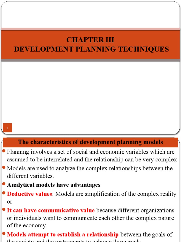 Analyzing Development Planning Models: A Summary of Aggregate and Sectoral Techniques | PDF ...