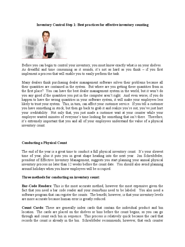 Inventory Control Step 1 | PDF | Inventory | Barcode