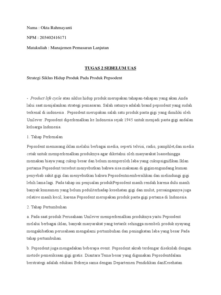 Tugas 2 UAS Manajemen Pemasaran | PDF