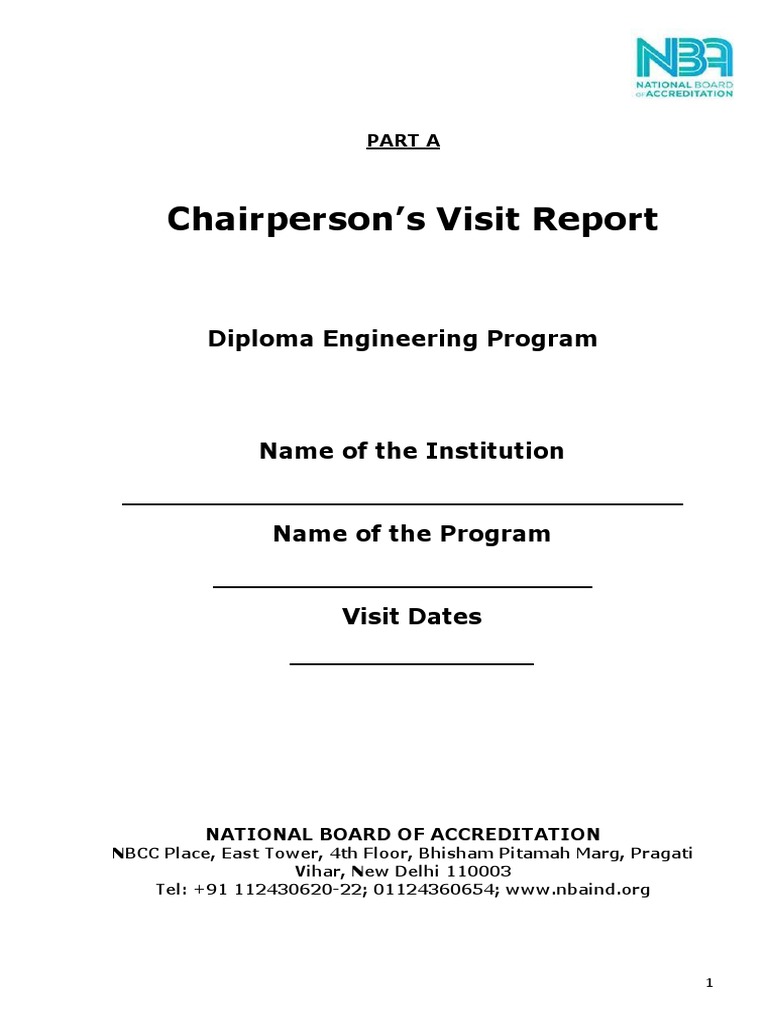 Chairperson's Report Part A | PDF | Curriculum | Learning