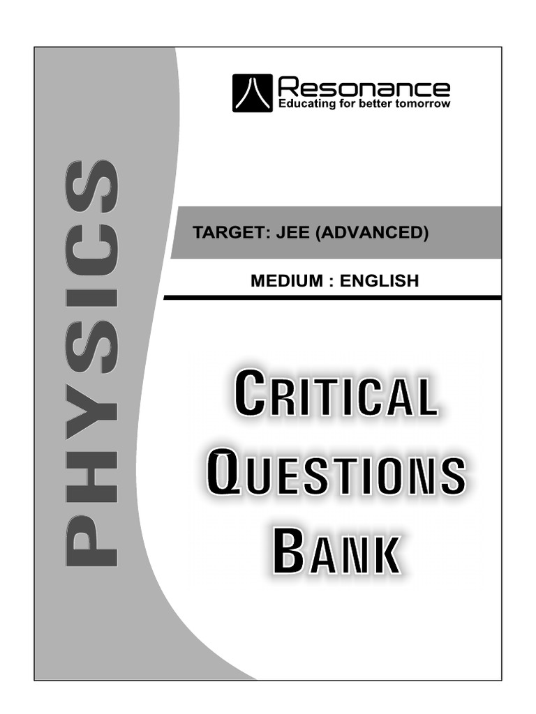 Critical Question Bank - PHYSICS | PDF | Force | Friction