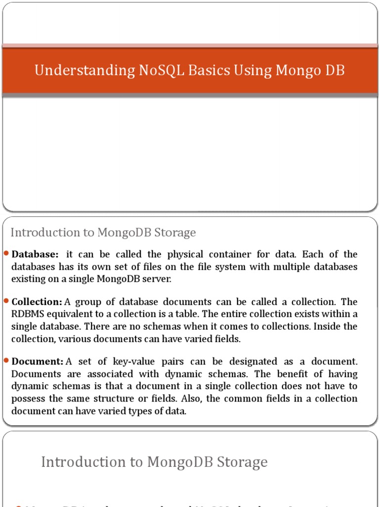 Understanding Nosql Basics Using Mongo Db Download Free Pdf Mongo Db No Sql
