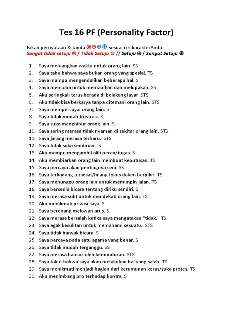 #1 - Tes 16 PF | PDF