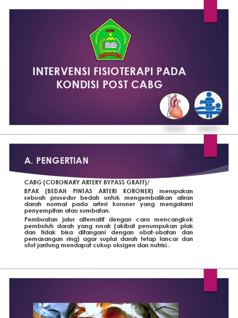 Fisioterapi Pasca CABG: Intervensi dan Tujuan | PDF