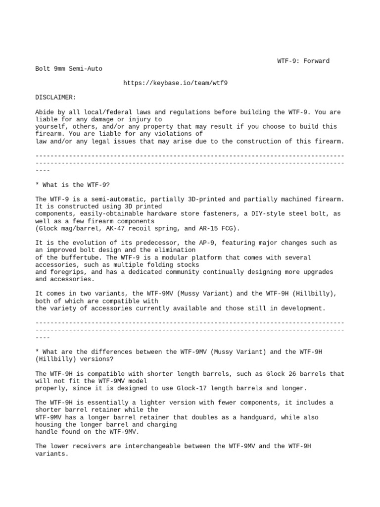 WTF-9 Introduction | PDF | Firearms | Flight
