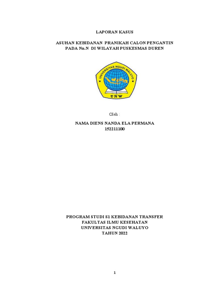 Asuhan Kebidanan Pranikah Catin | PDF