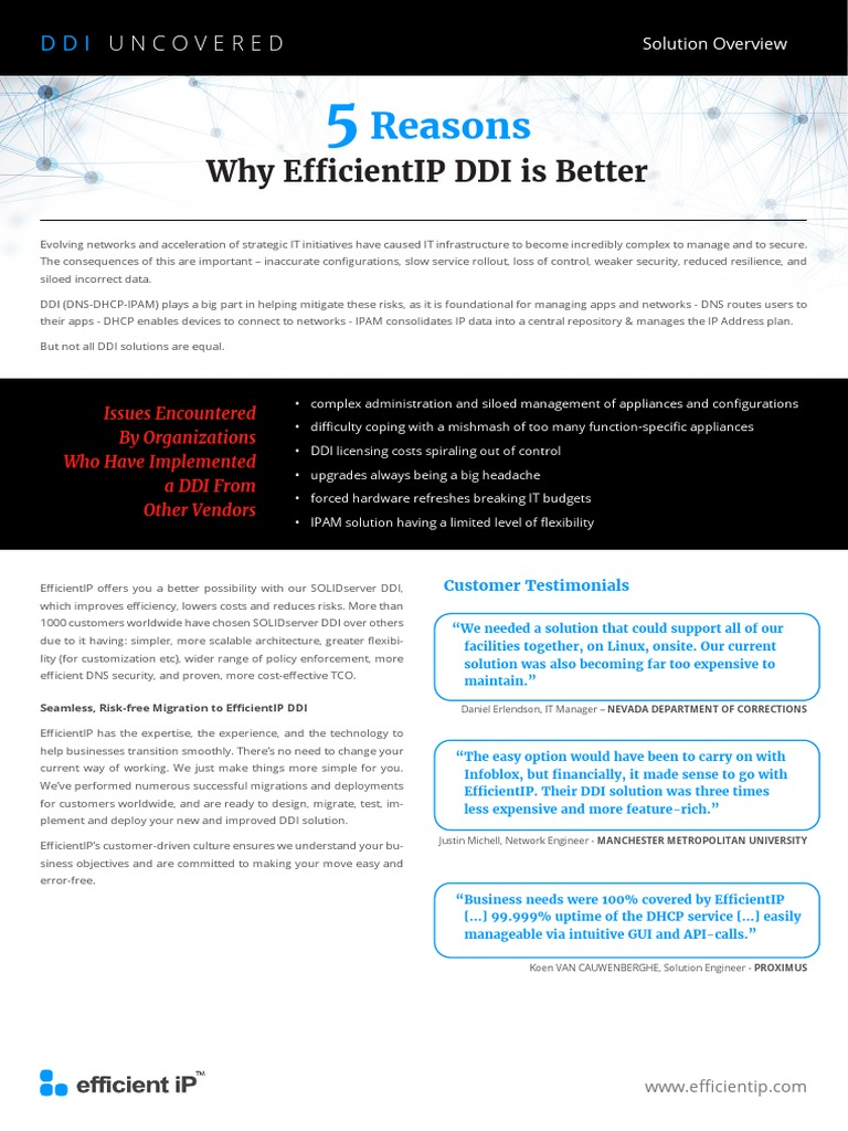 5 Reasons Why EIP DDI Is Better | PDF | Cloud Computing | Domain Name ...