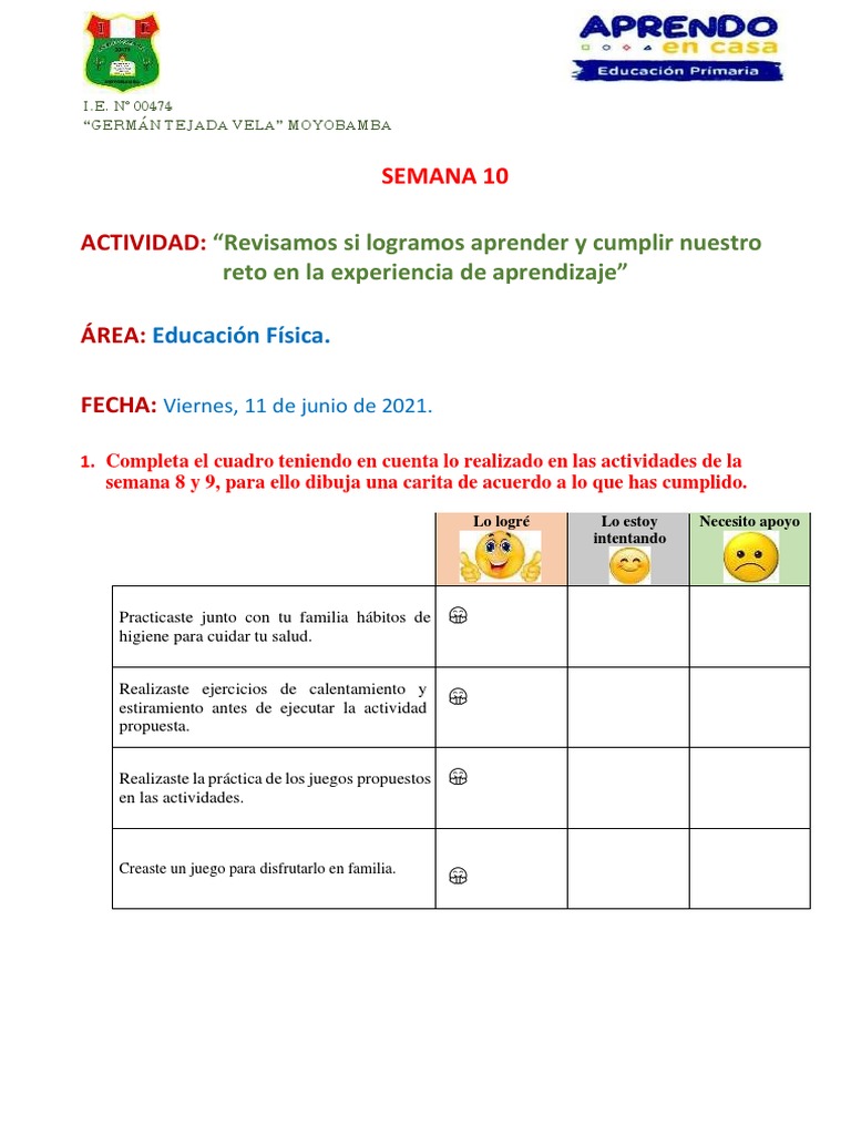 Revisamos Si Logramos Aprender y Cumplir Nuestro Reto en La Experiencia de Aprendizaje | PDF