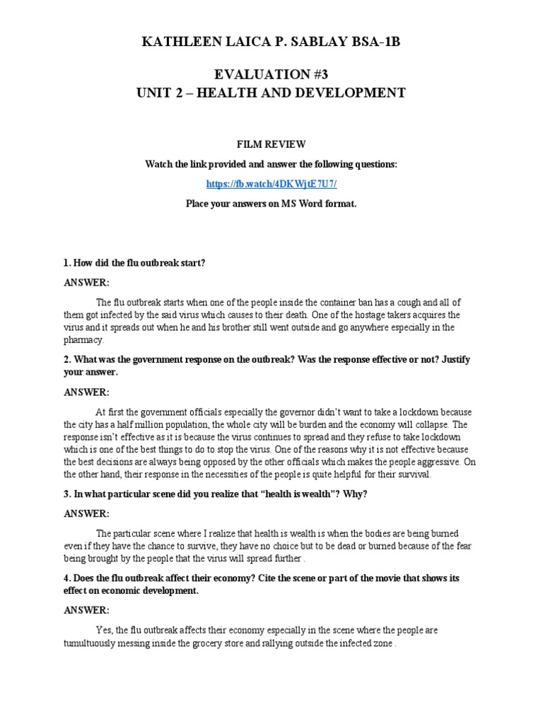 Class Activity 3 Sablay Bsa-1b | PDF | Influenza | Medicine