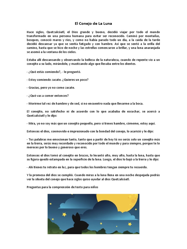 Leyenda del Conejo en la Luna | PDF